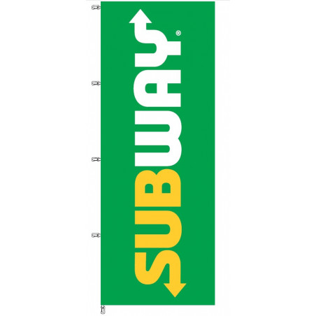 Flag "SUBWAY" with hemstich seam for boom 4,0x1,5m (available 4.6.2024)
