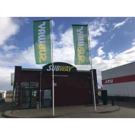 Flag "SUBWAY" with hemstich seam for boom 4,0x1,5m (available 4.6.2024)